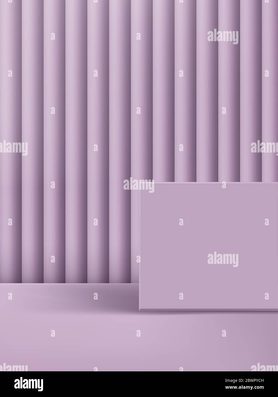 Vector 3D illustration Minimal Monochrome Pastel Purple Platform ...