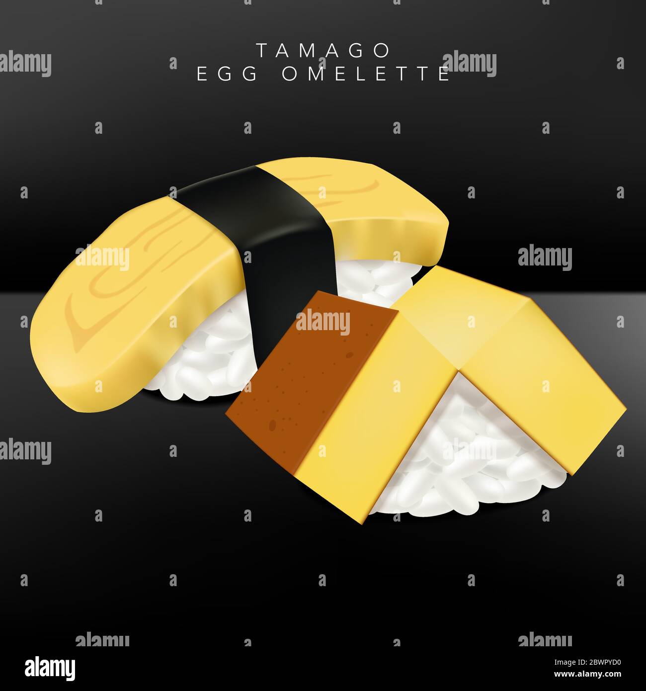 Japanese food eggs rice Stock Vector Images - Alamy