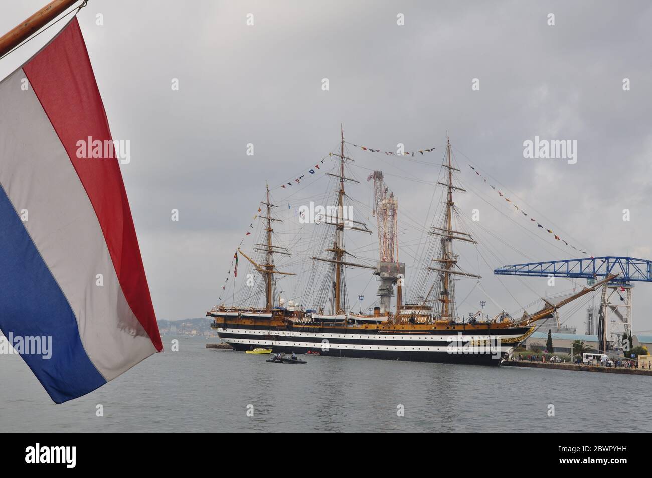 Old Italian Rig Amerigo Vespucci Stock Photo - Alamy
