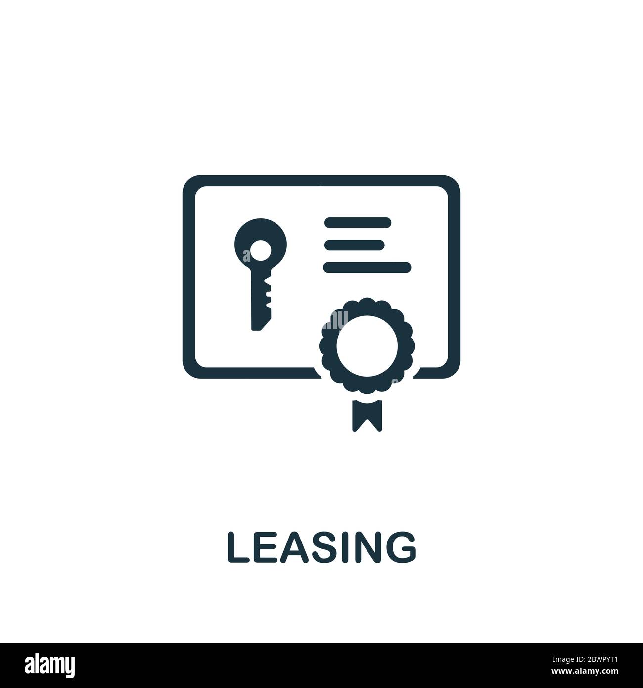 Leasing icon. Simple element from banking collection. Creative Leasing ...