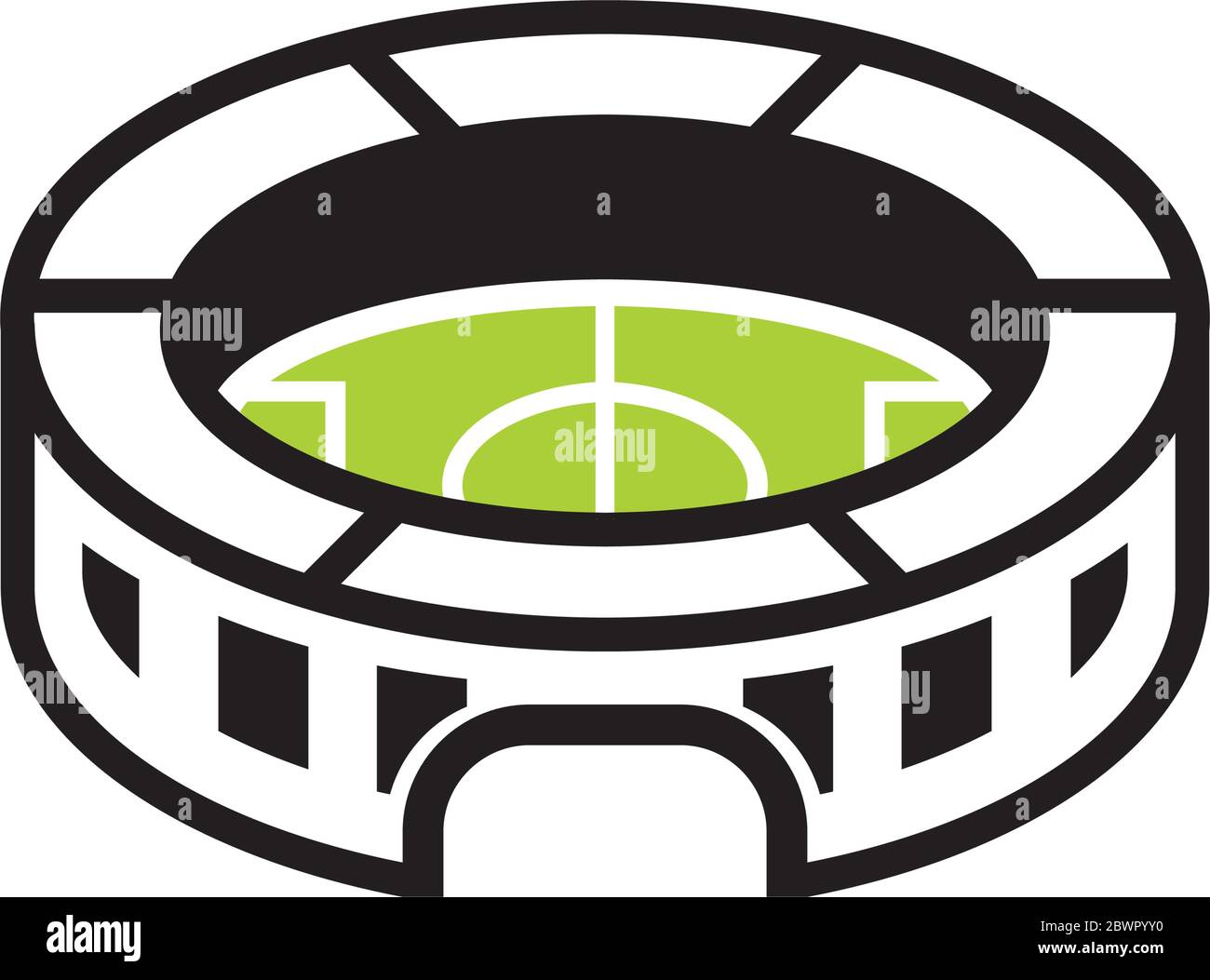 Stadium graphic design template vector isolated Stock Vector Image ...