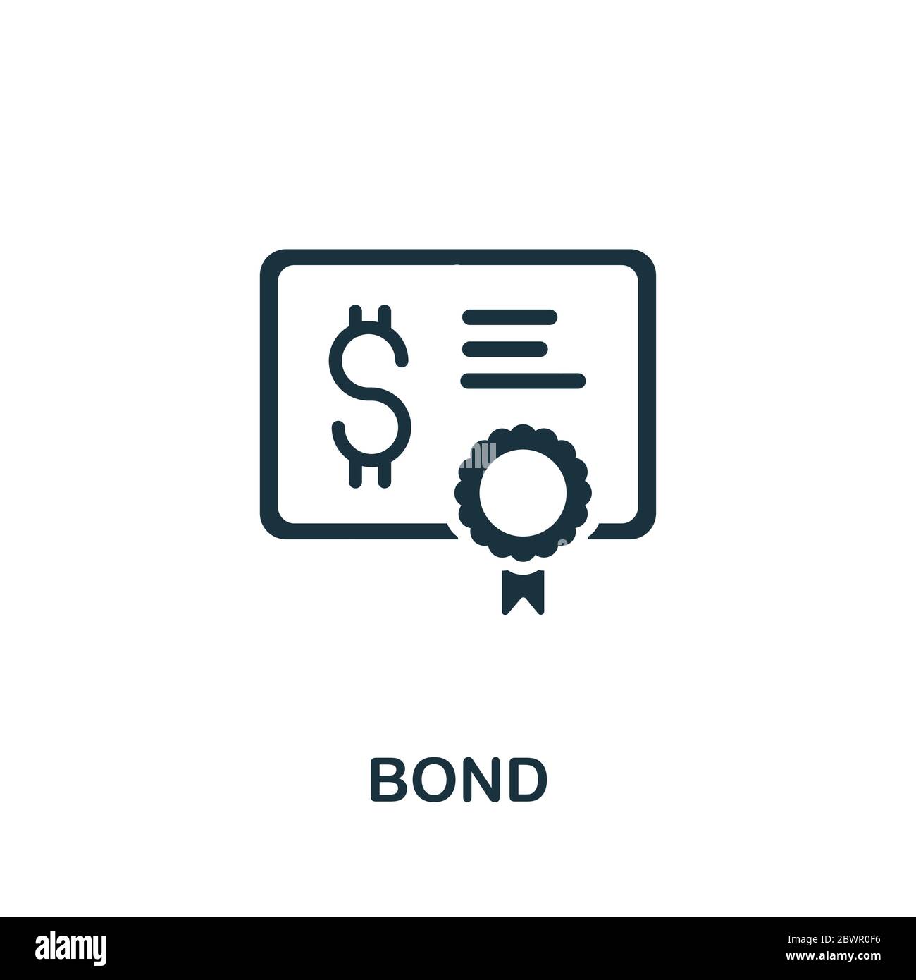 Bond icon. Simple element from banking collection. Creative Bond icon ...