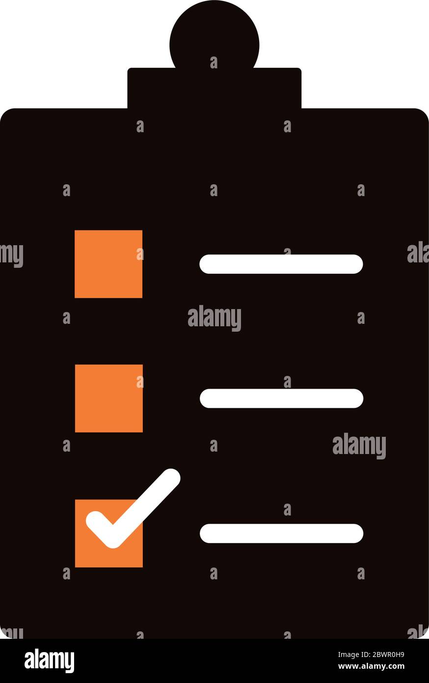 checklist clipboard silhouette style icon Stock Vector Image & Art - Alamy