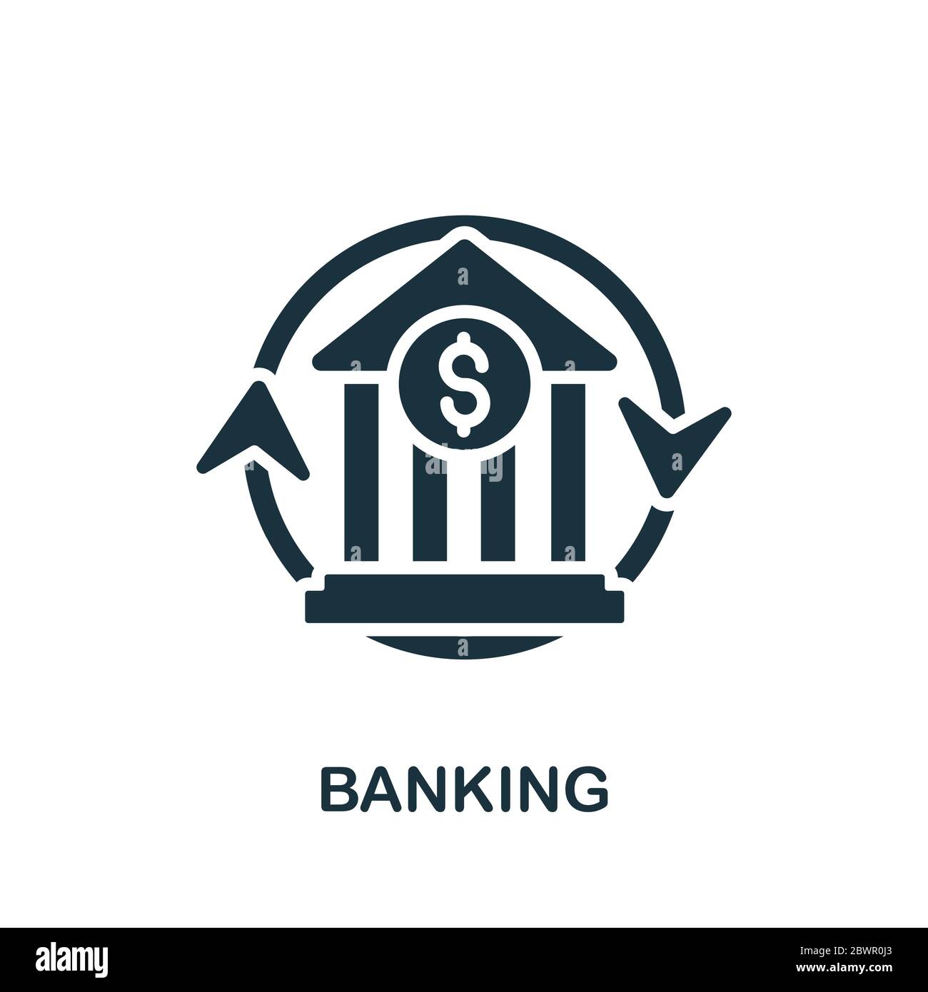 Banking icon. Monochrome simple Banking icon for templates, web design ...