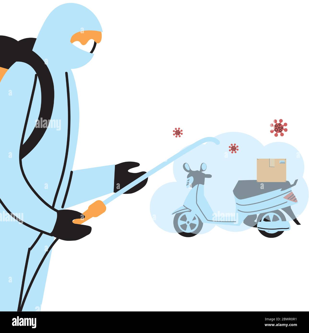 Cleaning motorcycle Stock Vector Images - Alamy
