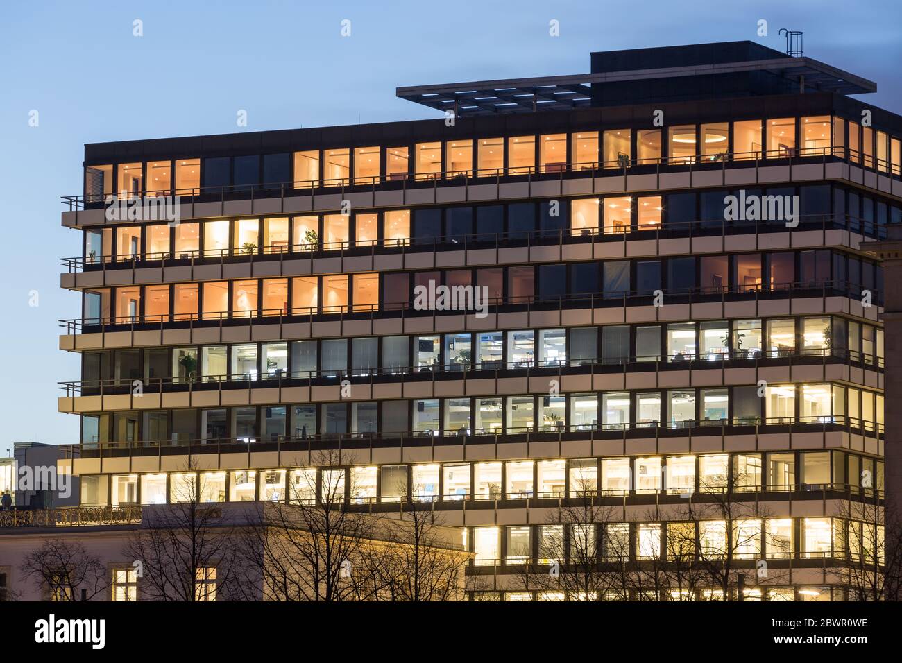 Evening dawn office buildings office office buildings buildings hi-res ...