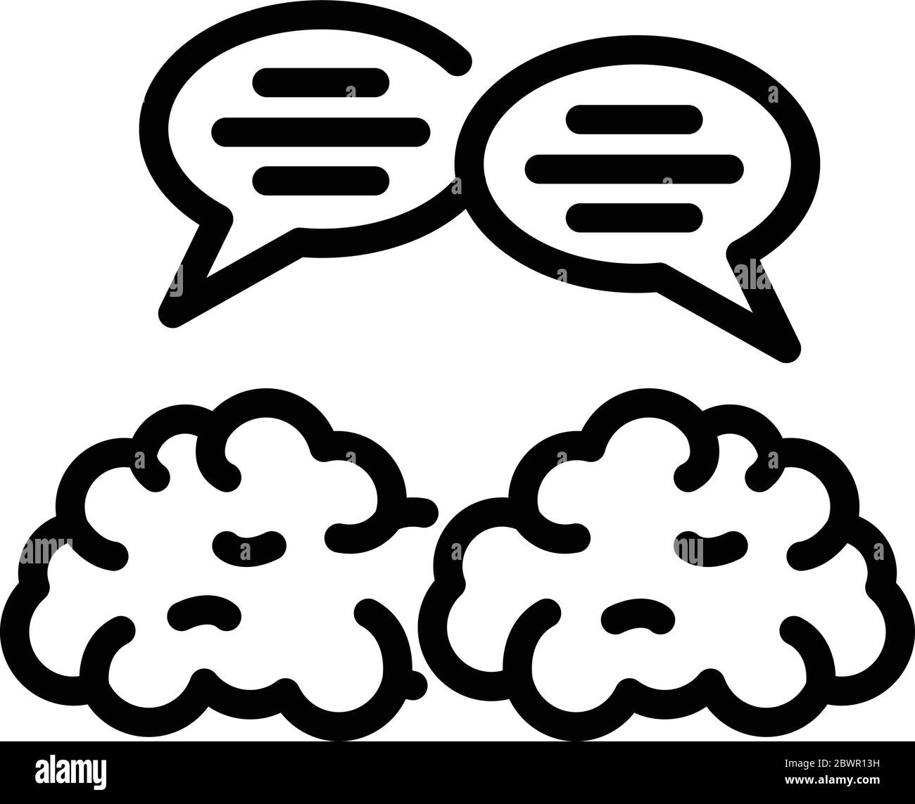 Brain translation communication icon, outline style Stock Vector Image ... Brain translation communication icon, outline style Stock Vector Image ...