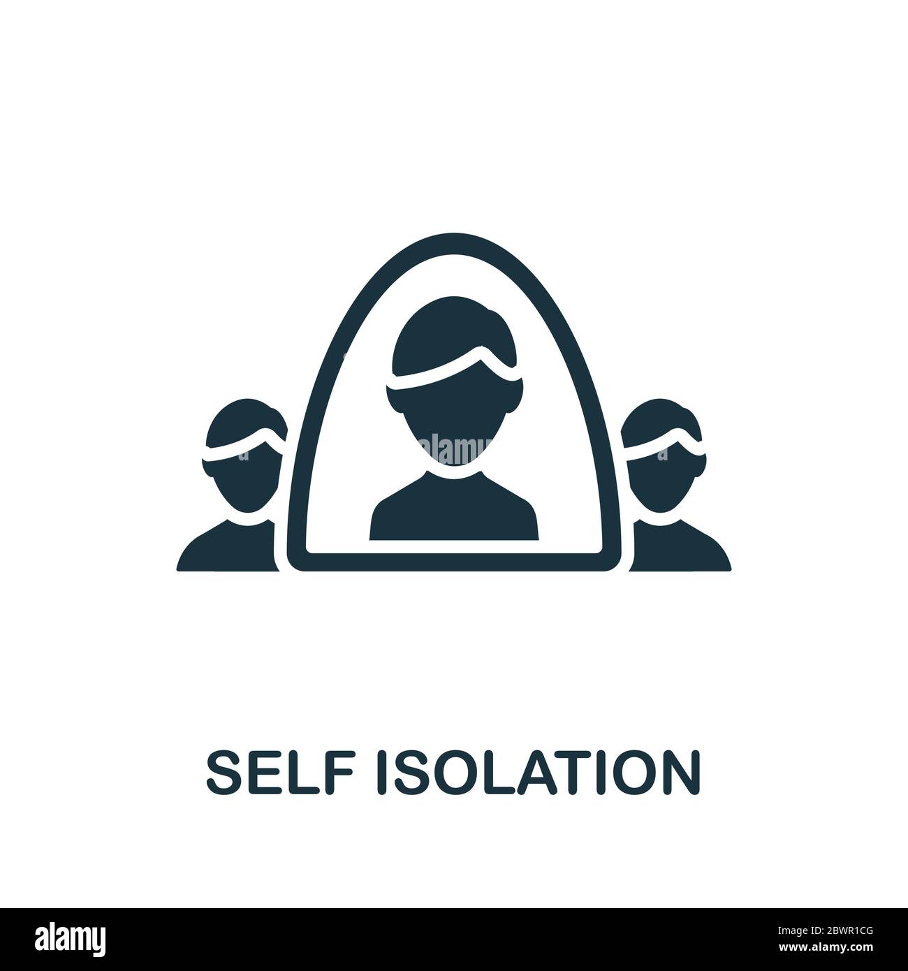 Self Isolation icon. Simple element from coronavirus collection ...