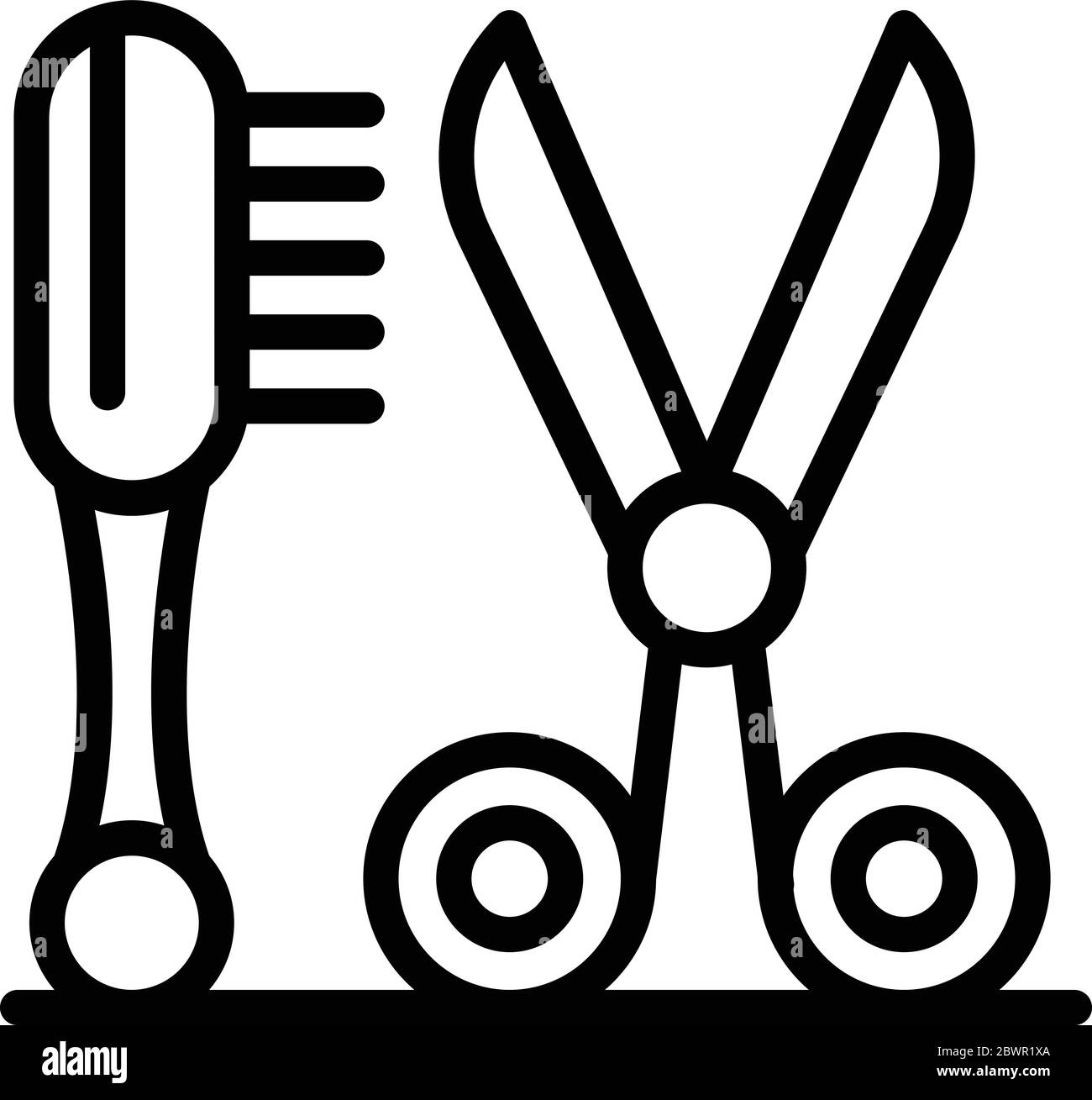 Yorkshire terrier dog line Stock Vector Images - Alamy