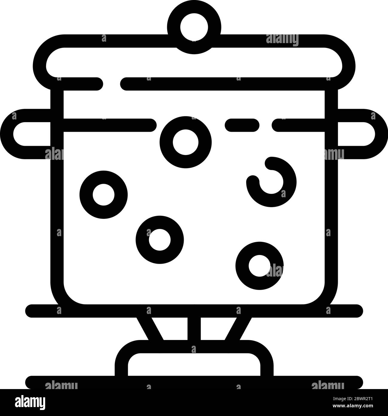 Boiling pan icon, outline style Stock Vector Image & Art - Alamy