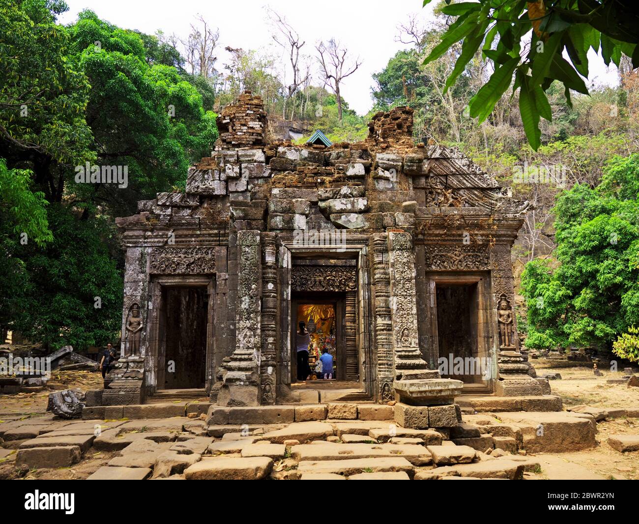 Vat Phou temple in Laos Stock Photo - Alamy
