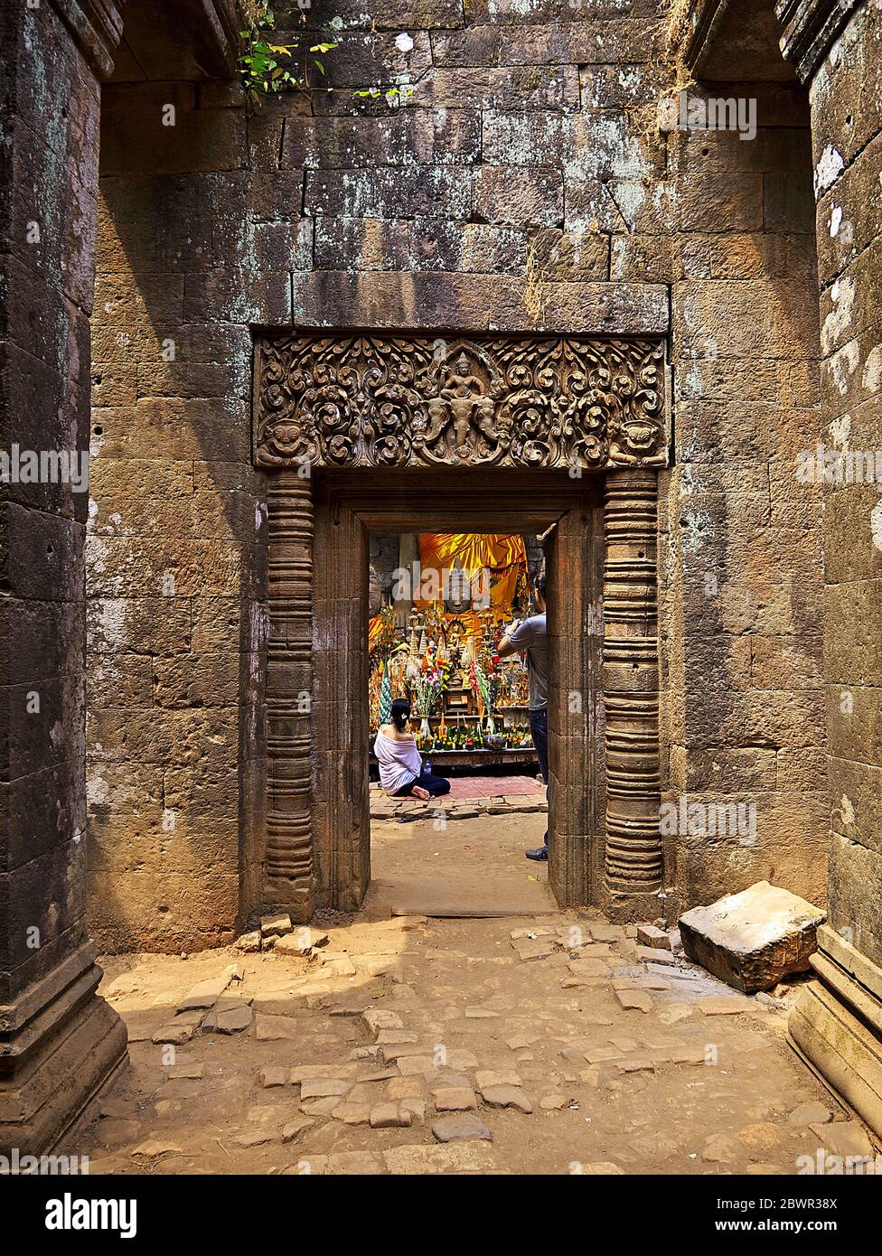 Vat Phou temple in Laos Stock Photo - Alamy