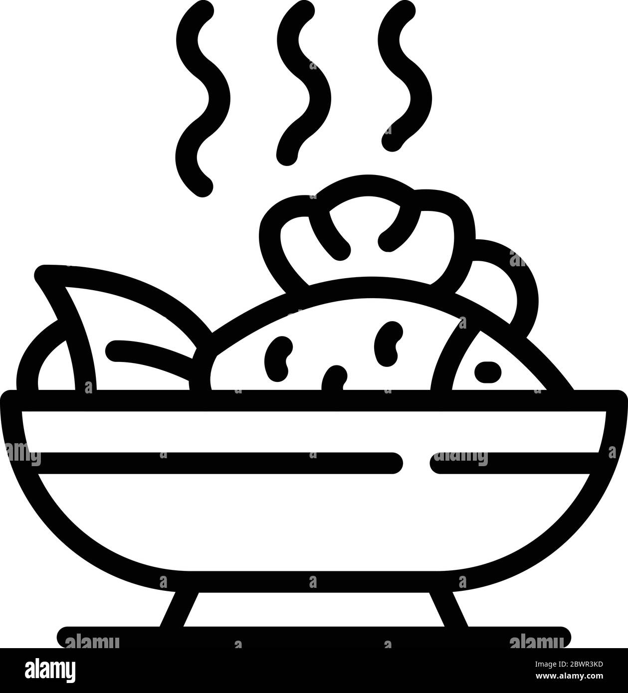 Hot fish dish icon, outline style Stock Vector Image & Art - Alamy