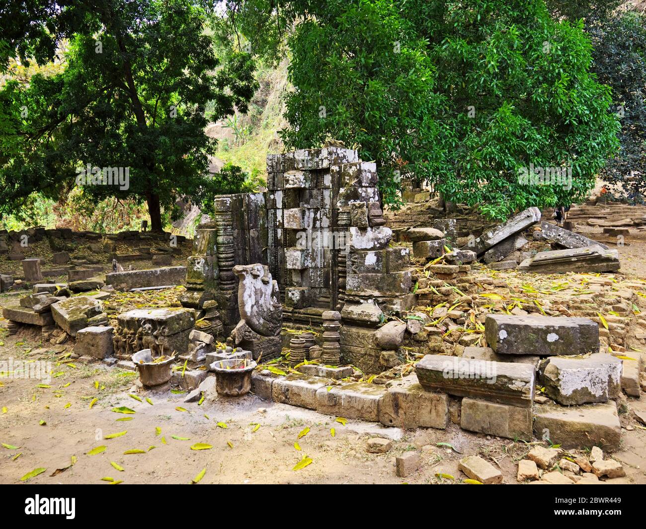 Vat Phou temple in Laos Stock Photo - Alamy