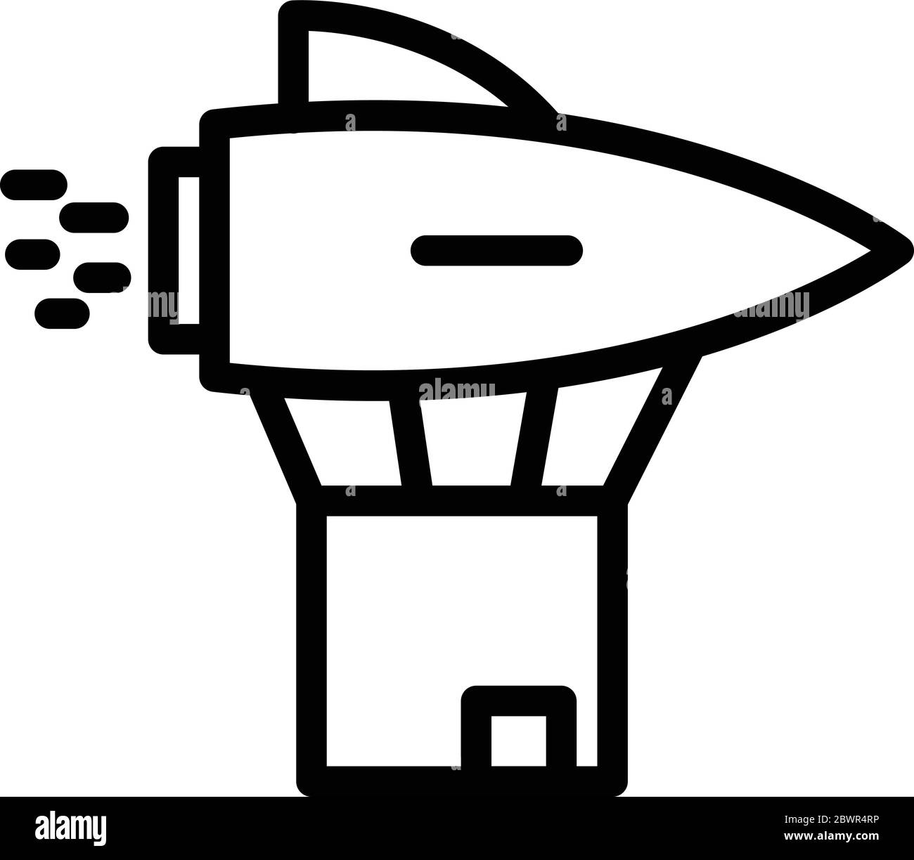 Rocket parcel delivery icon, outline style Stock Vector Image & Art - Alamy