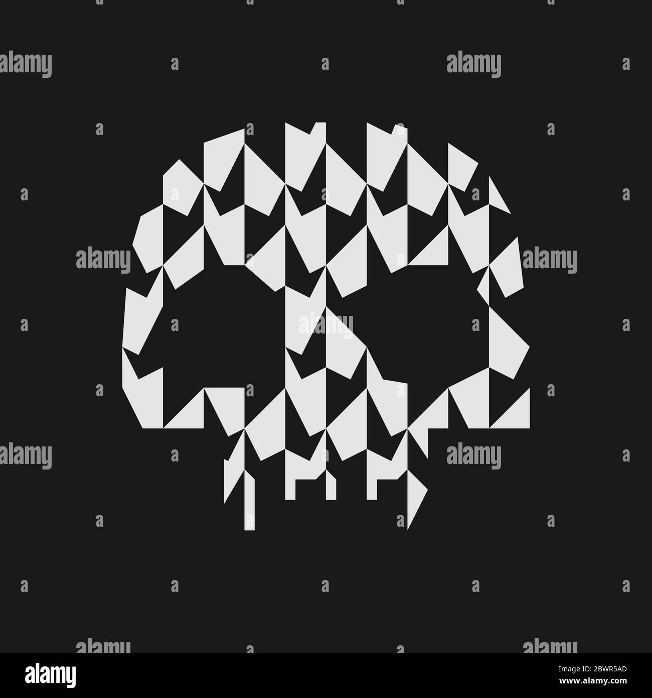 Silhouette of skull with geometric pattern Stock Vector Image & Art - Alamy