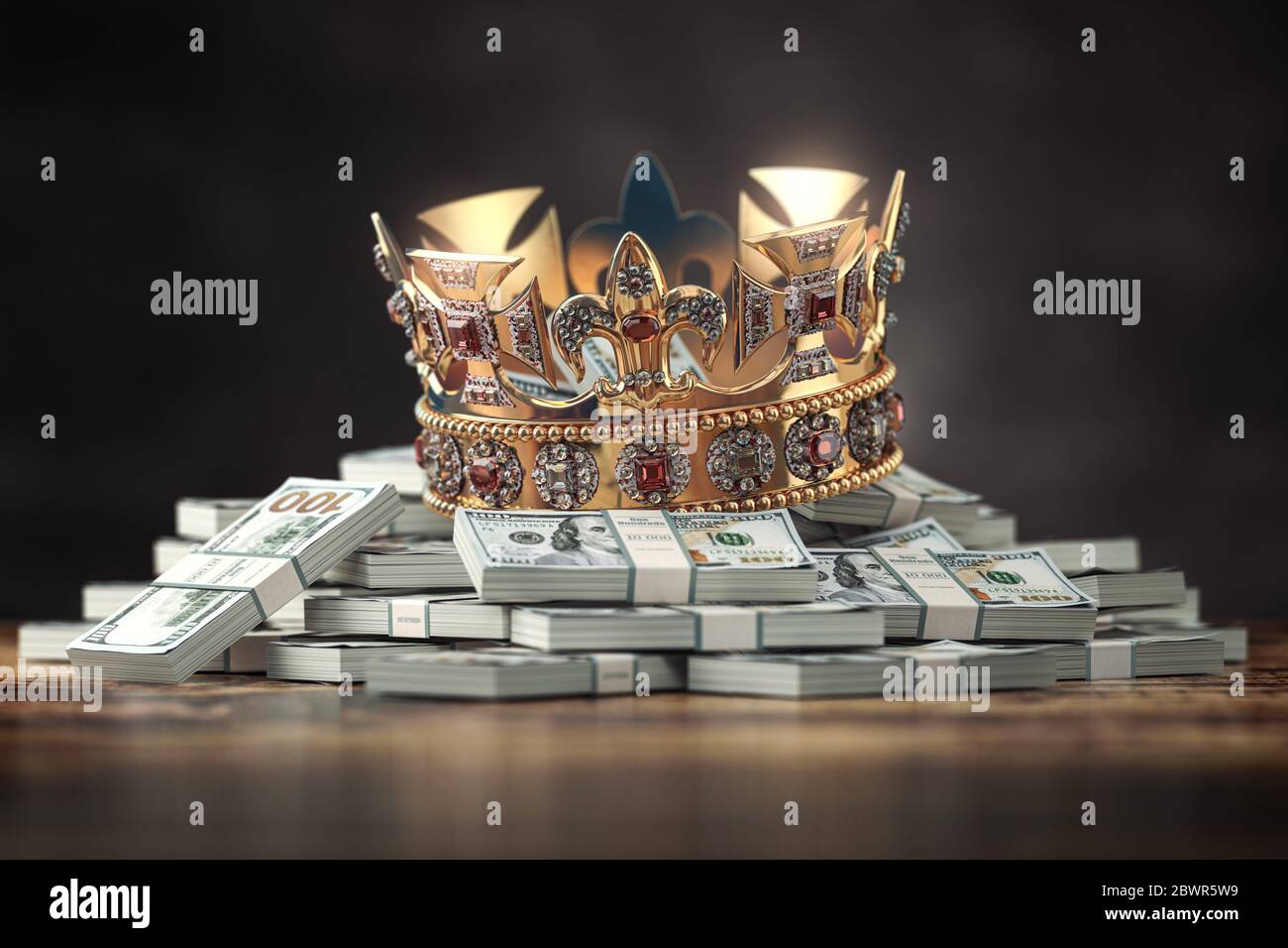 Crown with dollar symbol hi-res stock photography and images - Alamy