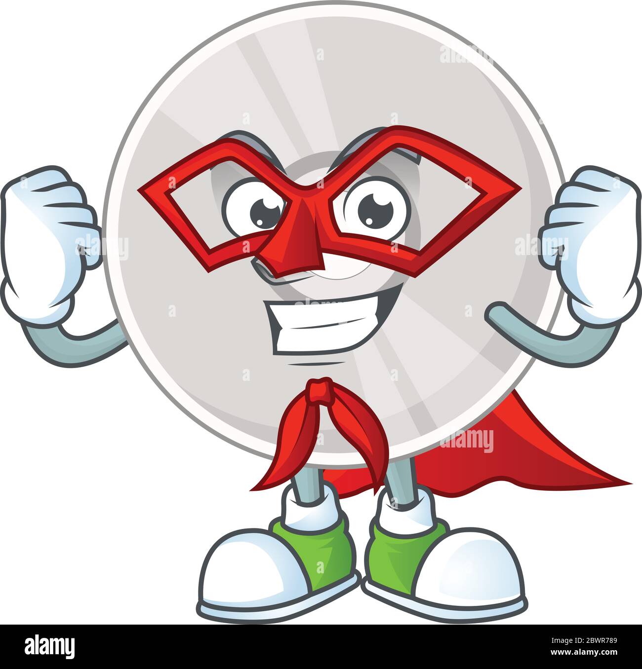 Compact disk cartoon drawing concept performed as a Super hero Stock ...
