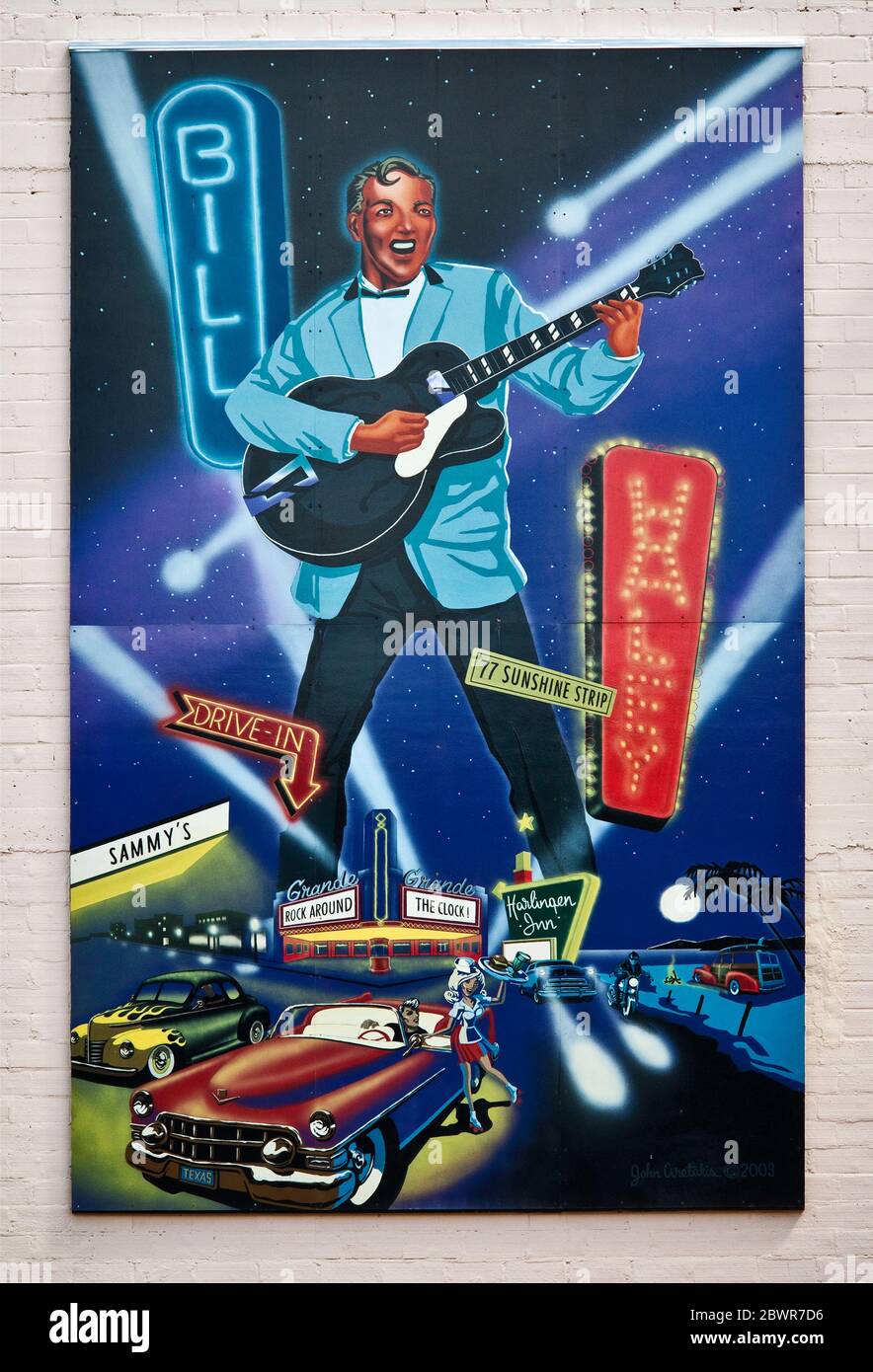 Grandfather of Rock'n'Roll, mural of Bill Haley, by John Aretakis ...