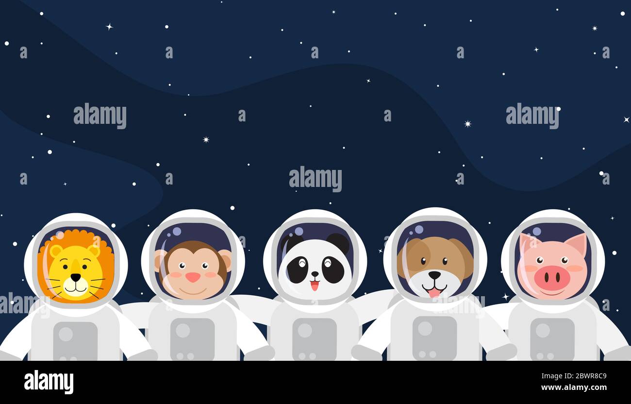 Bear in space illustration Stock Vector Images - Alamy