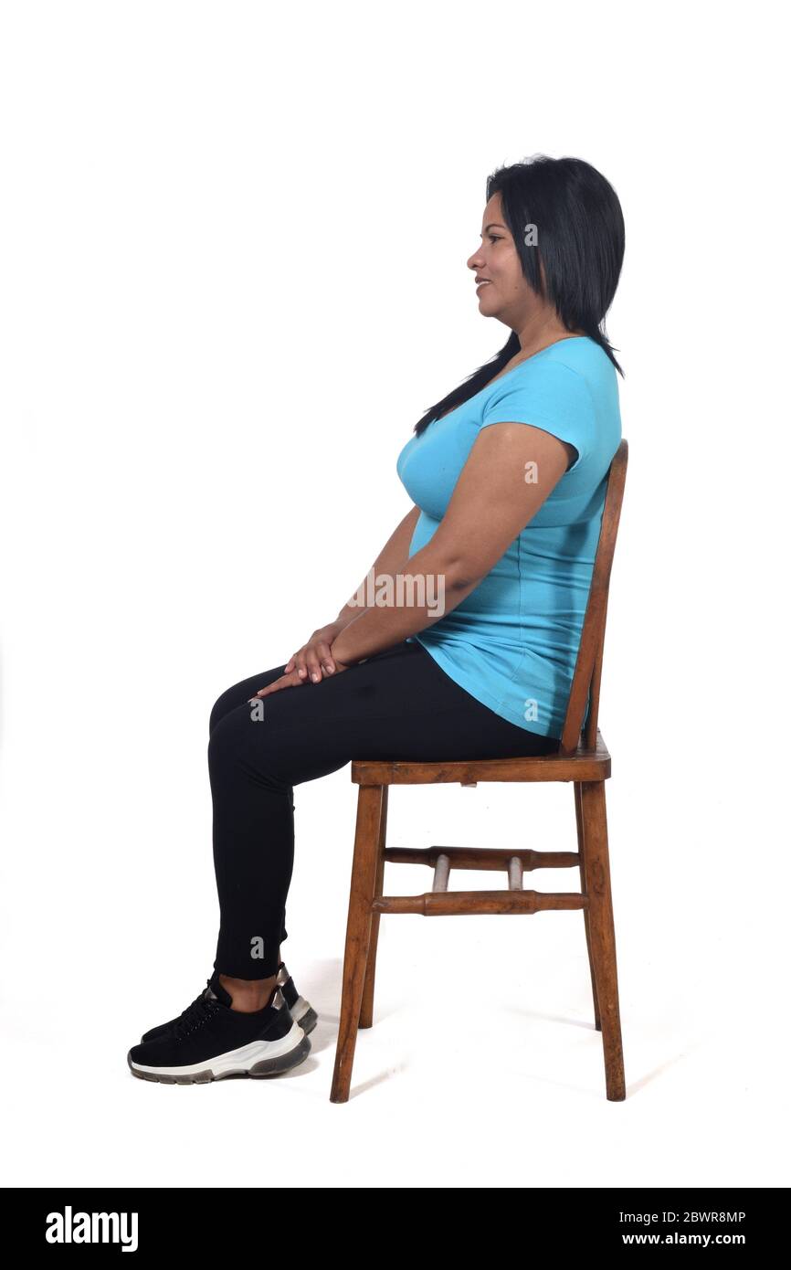 Woman chair side profile Cut Out Stock Images & Pictures - Alamy