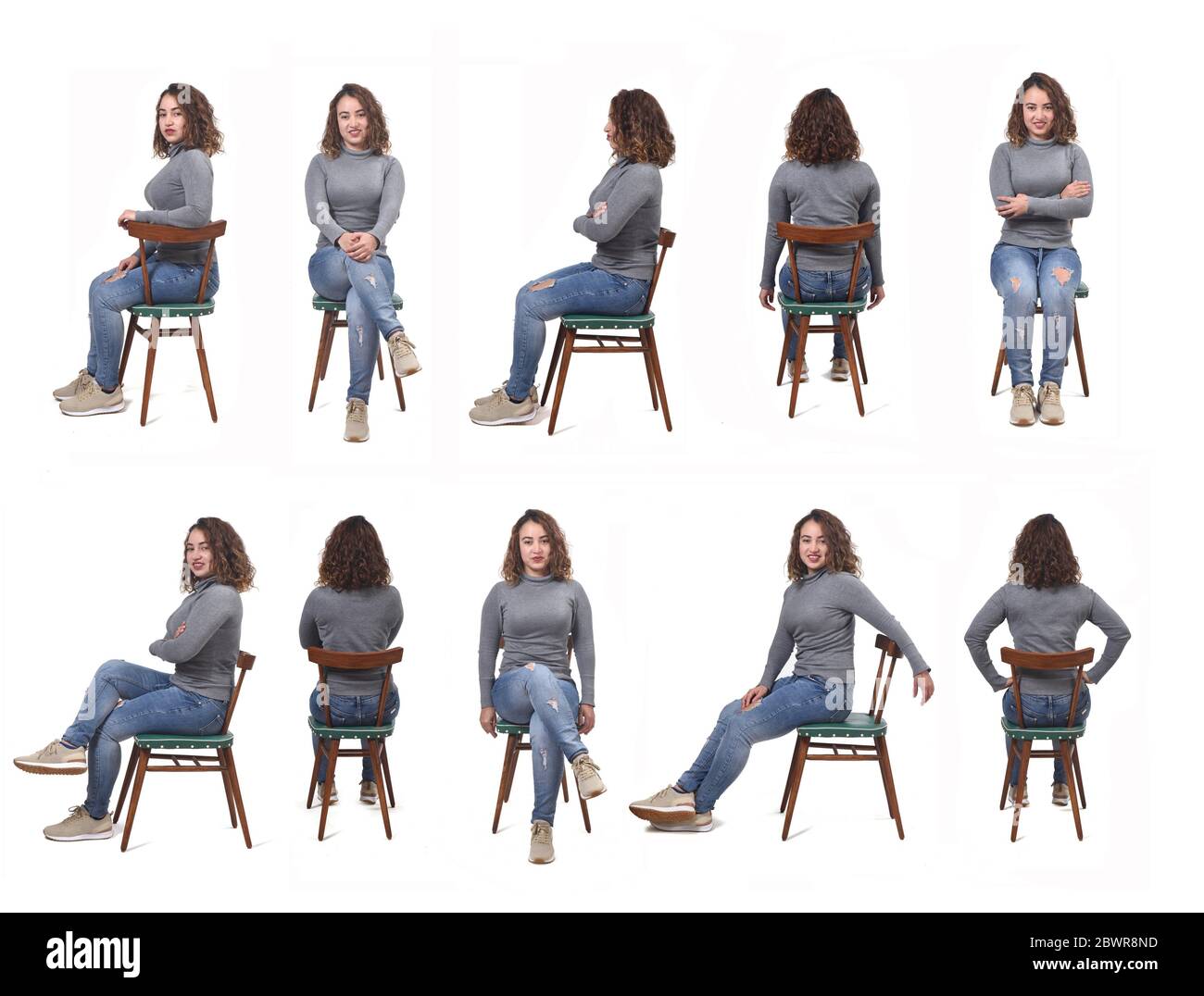 Collection back view sitting people hi-res stock photography and images ...