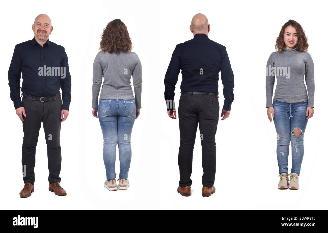 Group of people from behind isolated hi-res stock photography and ...