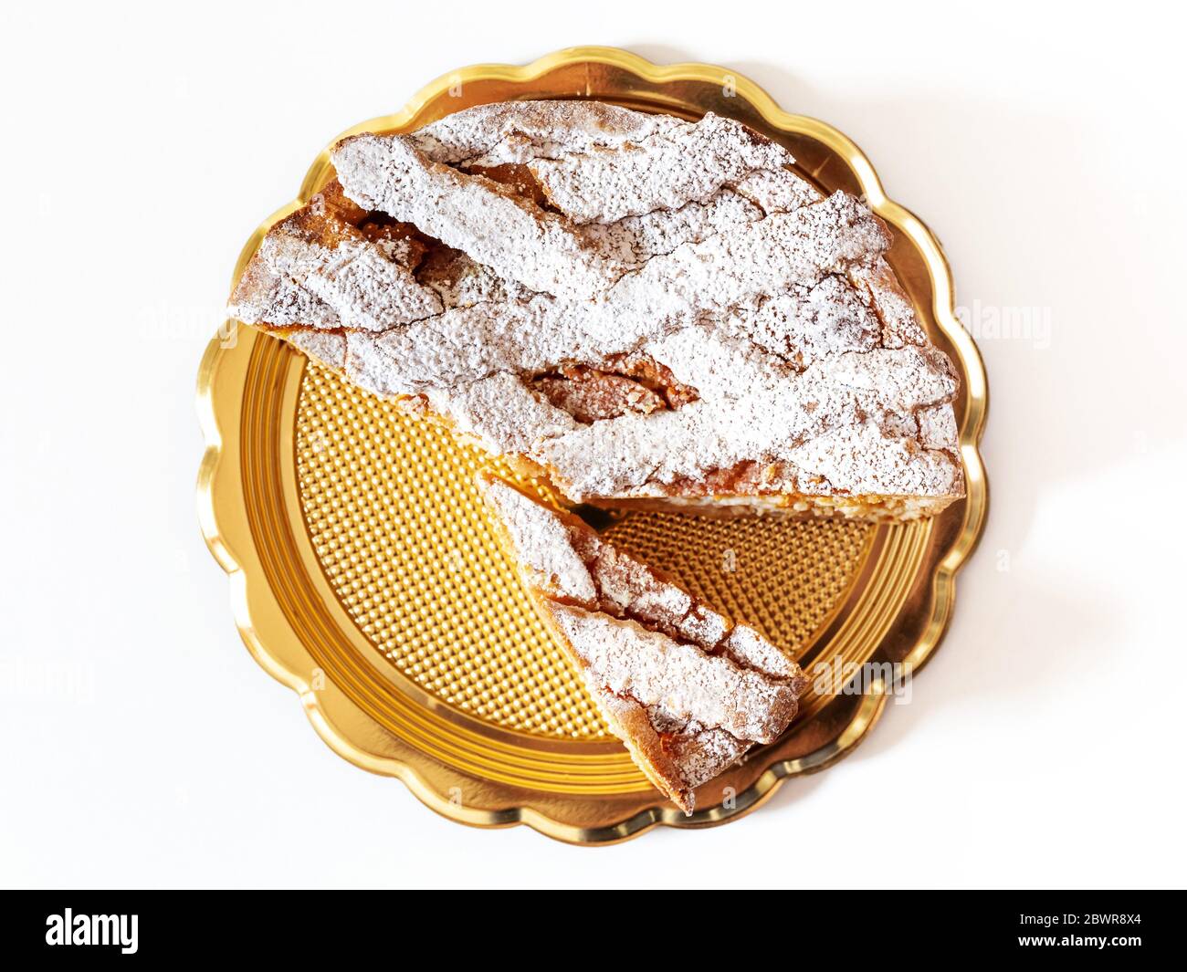 Neapolitan Pastiera, typical Italian dessert. Type of tart typical of ...