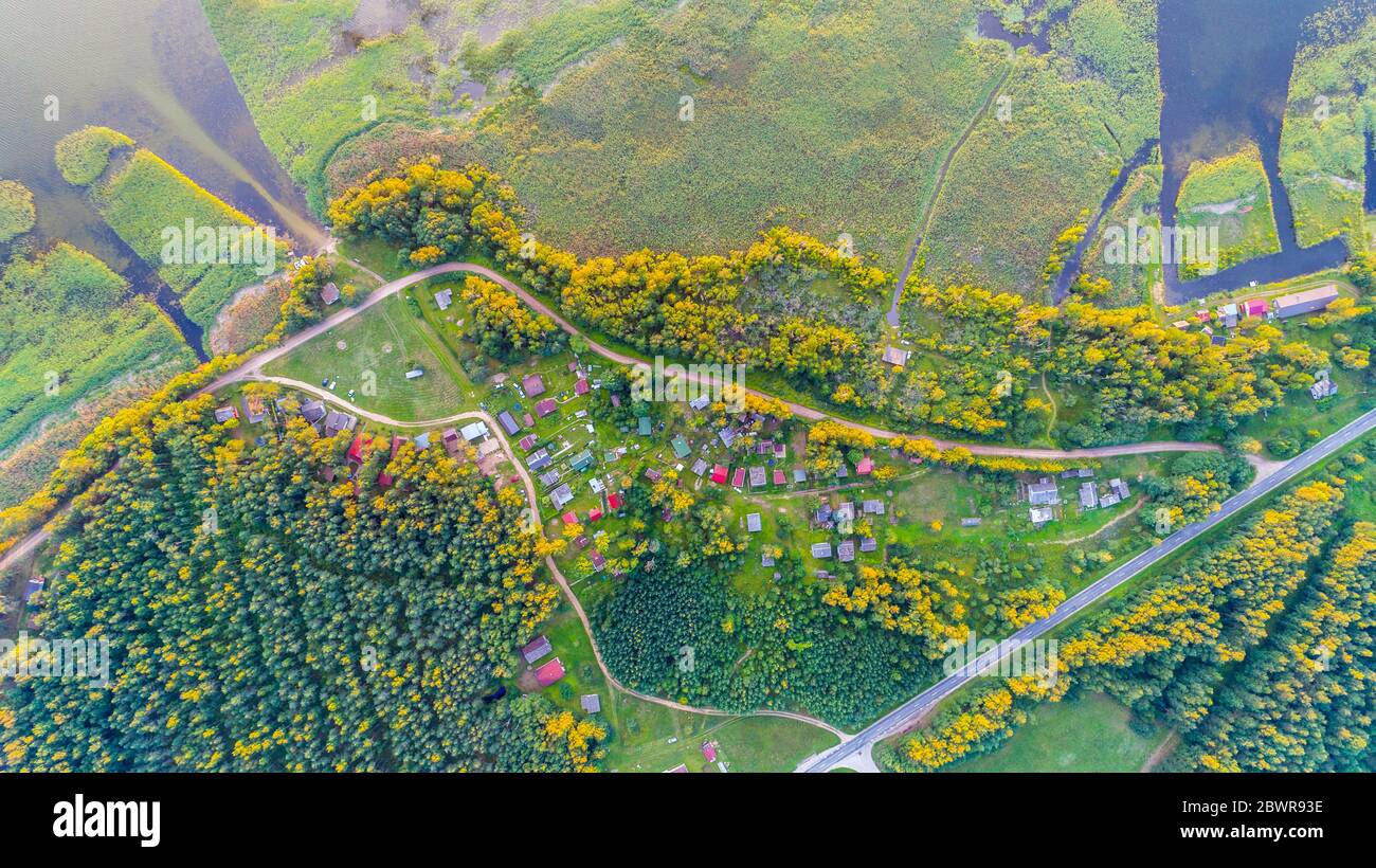 Aerial country cottage village from hi-res stock photography and images ...