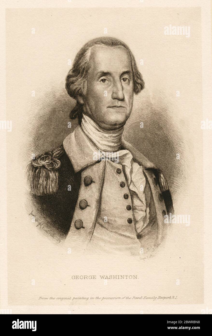 George washington color etching hi-res stock photography and images - Alamy
