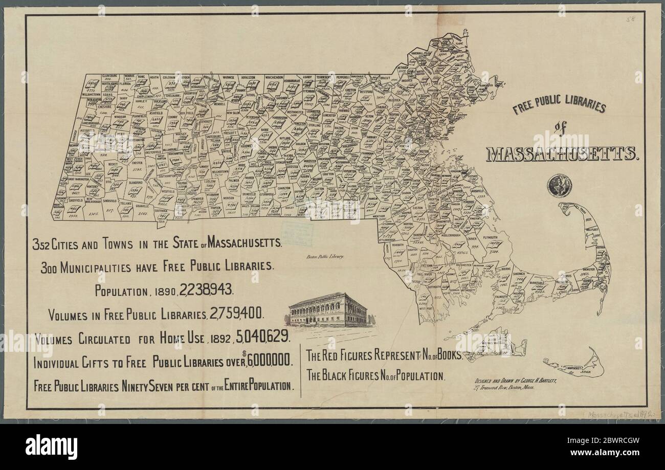 Map of boston 1838 hi-res stock photography and images - Alamy