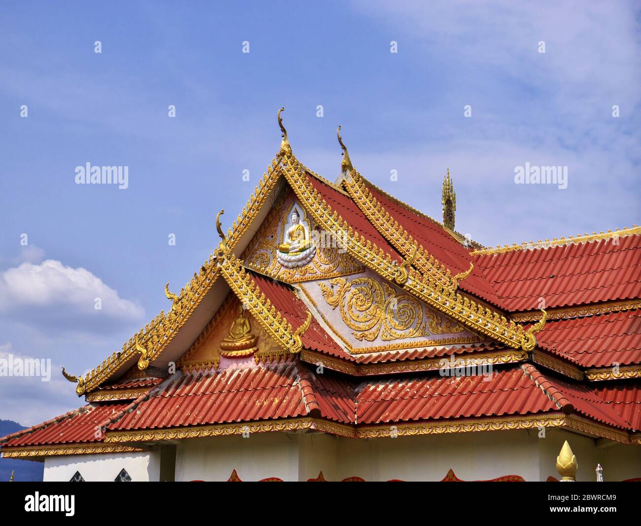The temple in the small village, Laos Stock Photo - Alamy