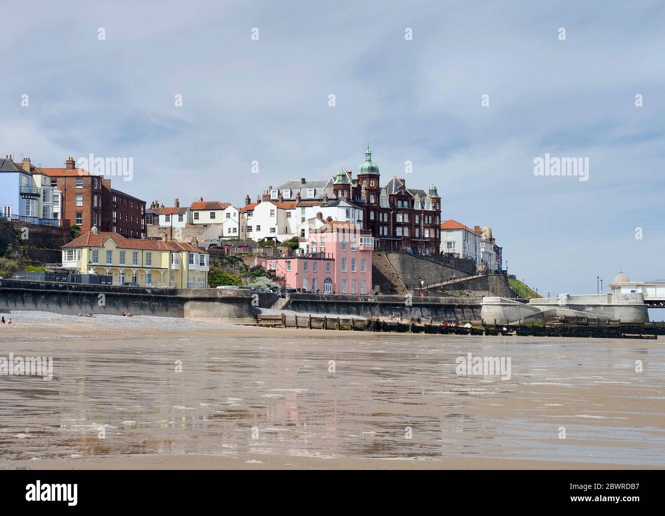 View of Cromer, a Norfolk fseaside resort seen from the east beach and ...