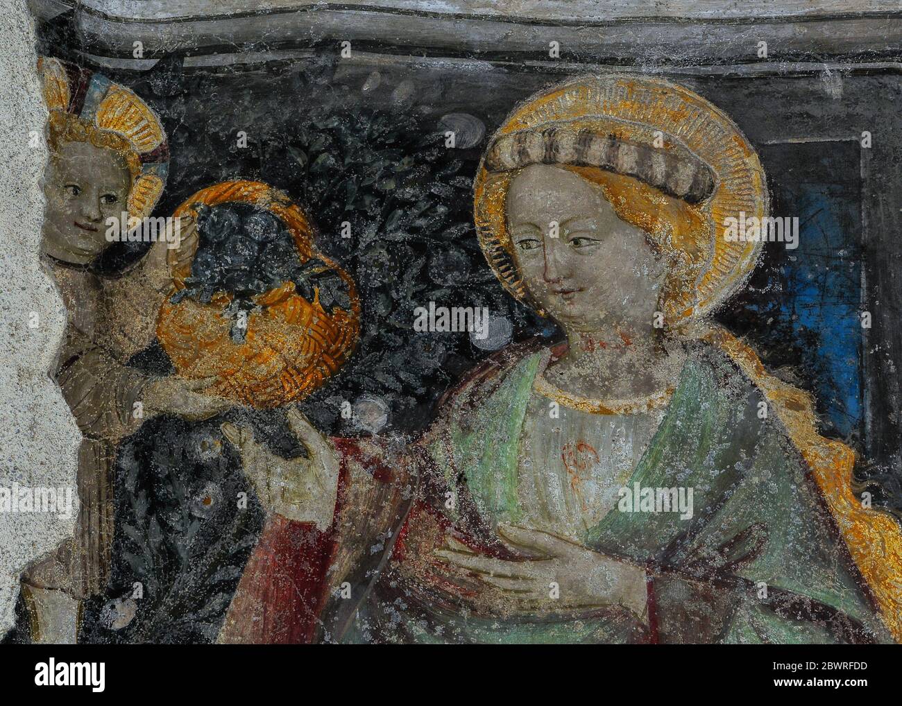Italian late gothic or early renaissance frescoes hi-res stock ...