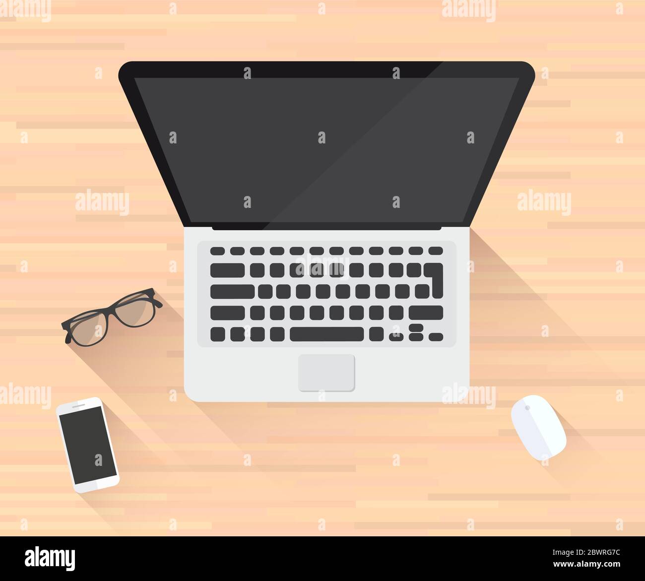 Working desktop computer using keyboard Stock Vector Images - Alamy