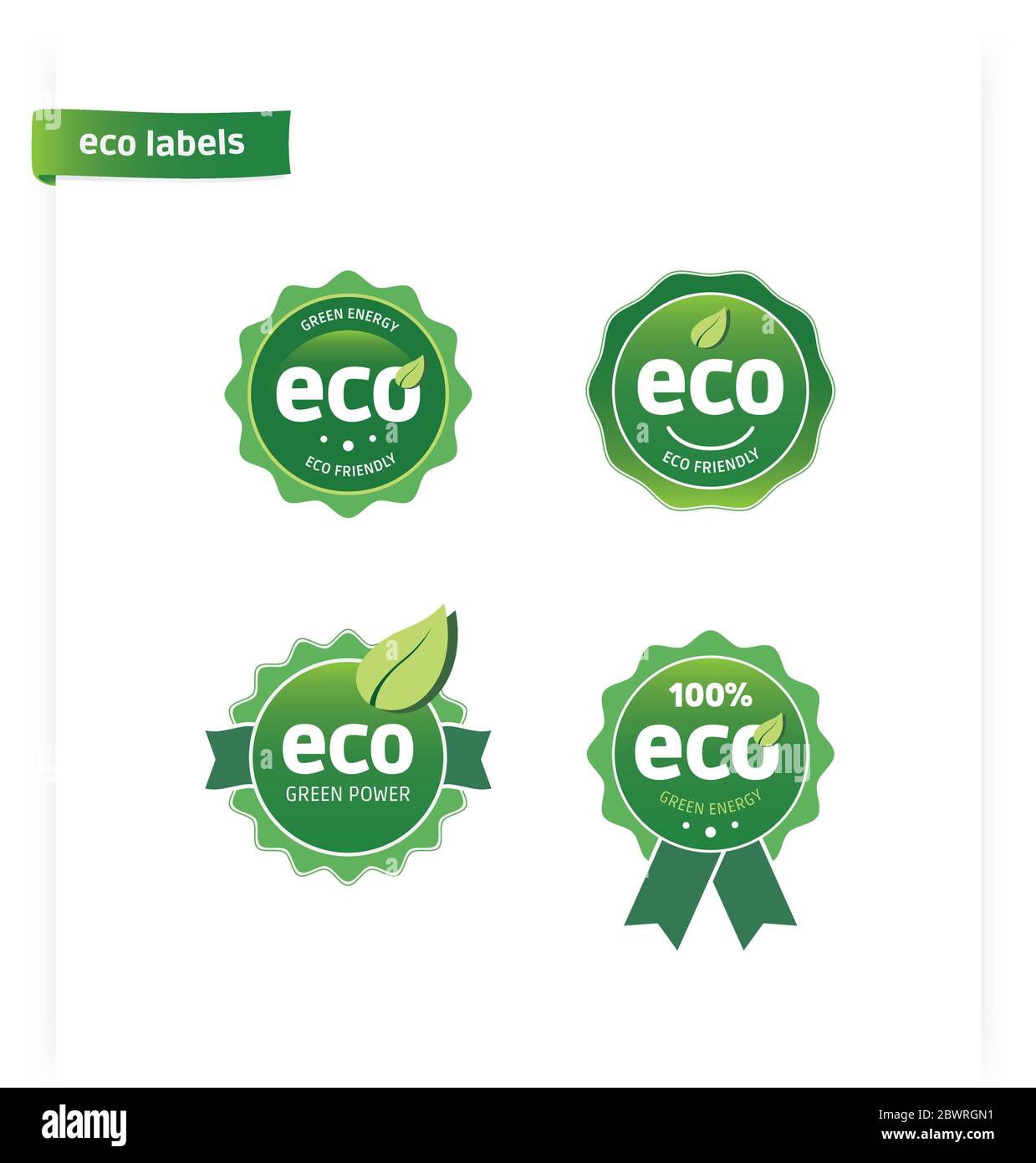 Eco labels Stock Vector Images - Alamy