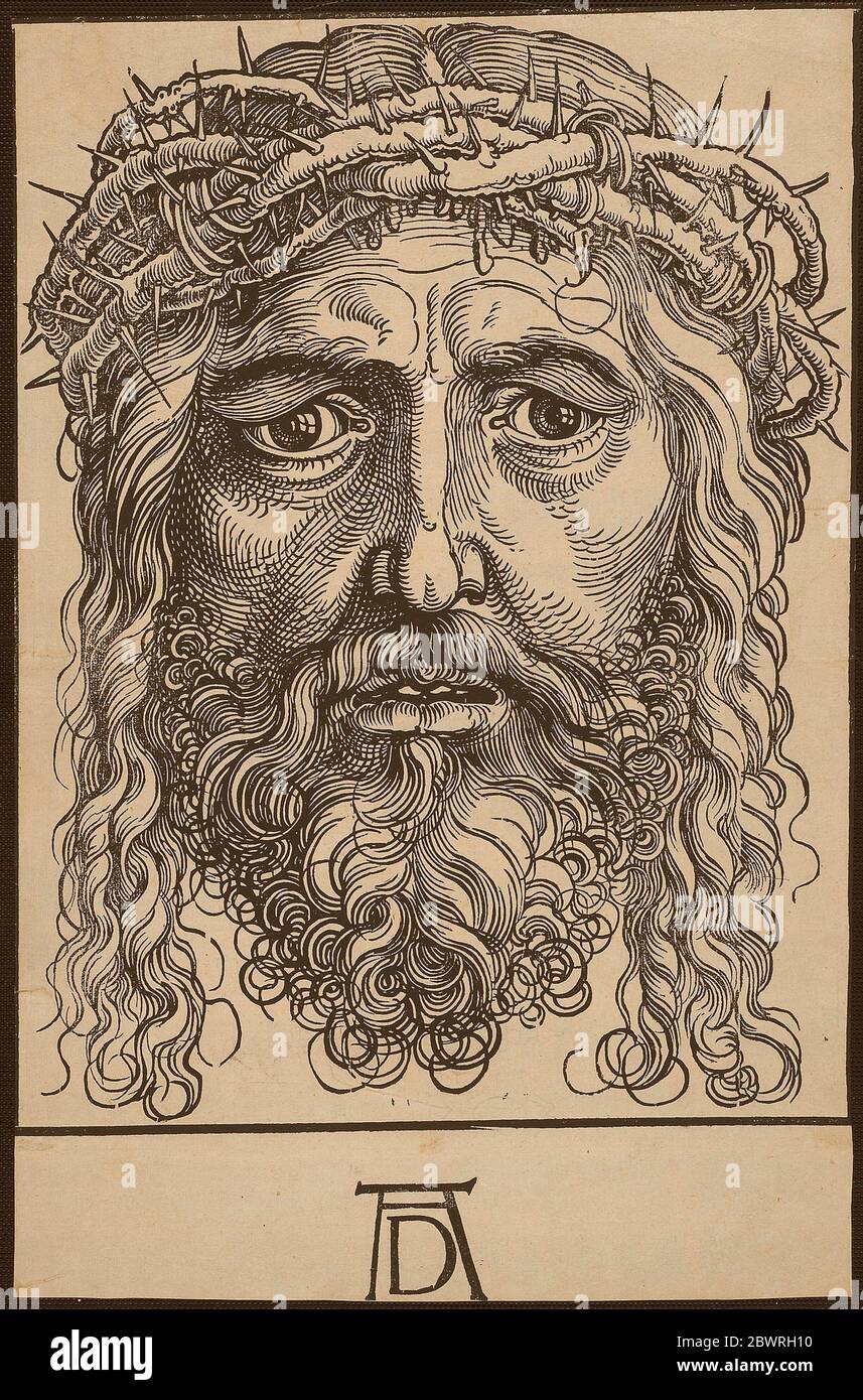 Author: Hans Sebald Beham. Head of Christ Crowned with Thorns - c. 1535 - Sebald Beham German ...
