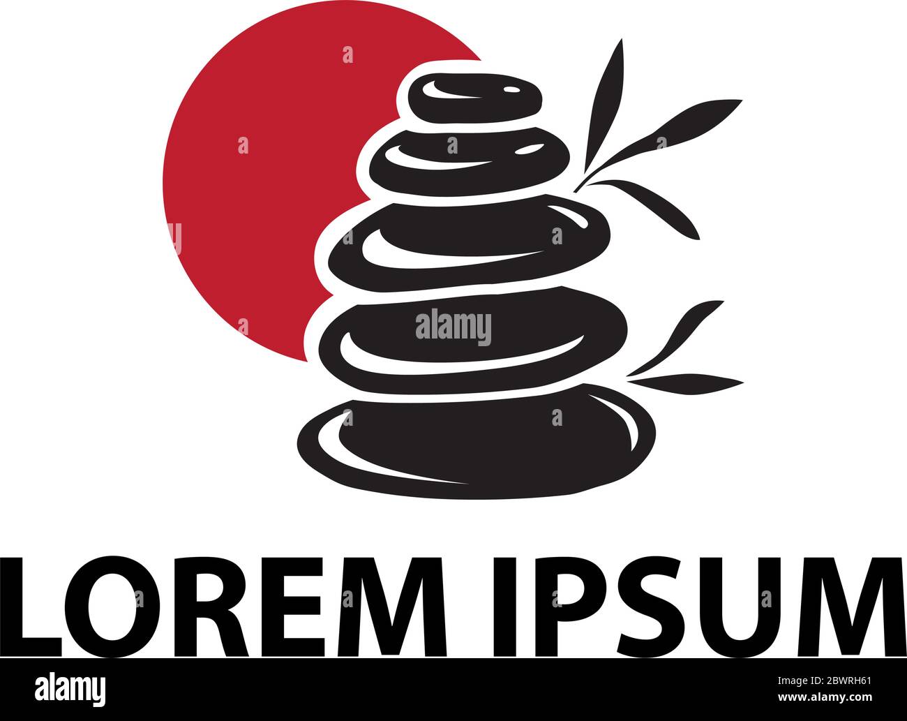 Japanese zen garden Stock Vector Images - Alamy