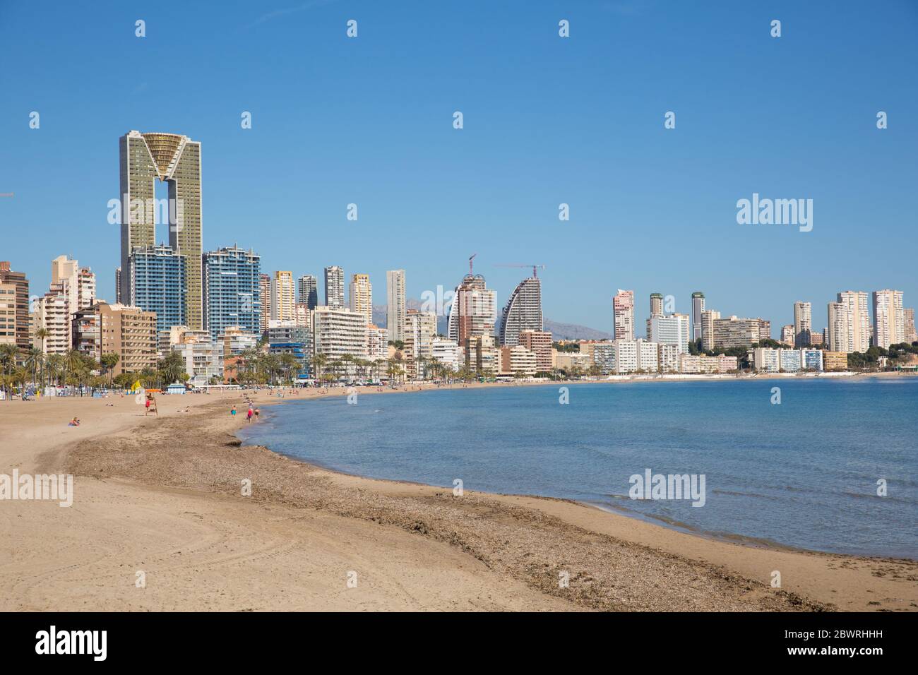 Benidorm Poniente beach Costa Blanca Spain Stock Photo - Alamy