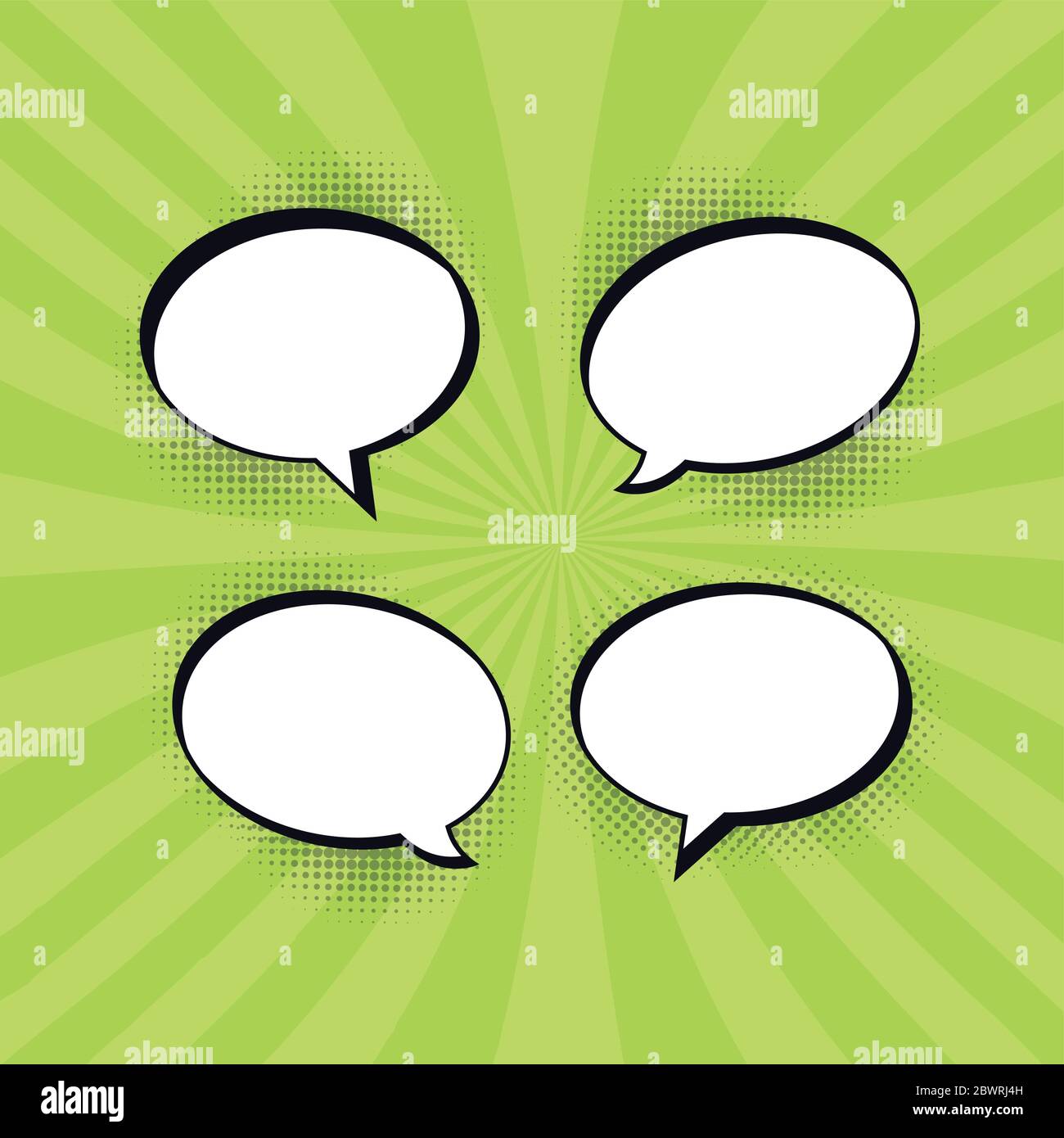 Comic Text Speech Bubble Set Stock Vector Image & Art - Alamy