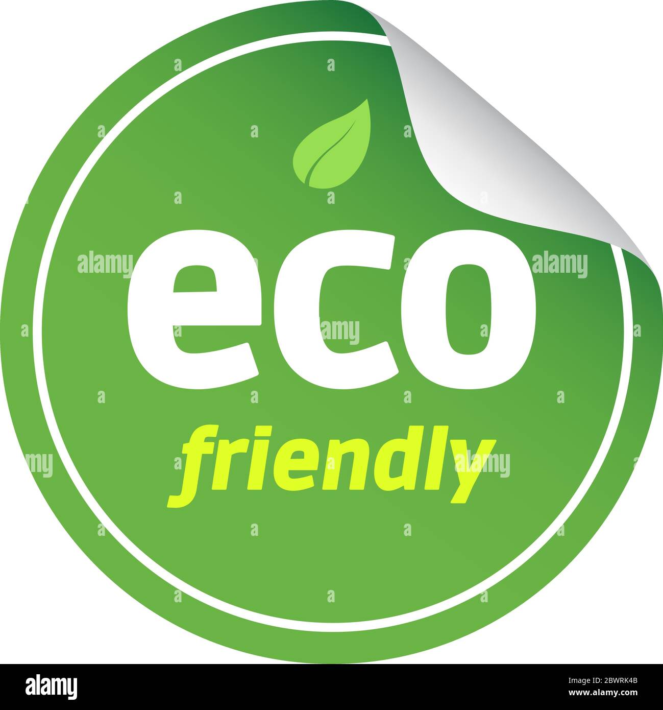 Eco Round Sticker Stock Vector Image & Art - Alamy