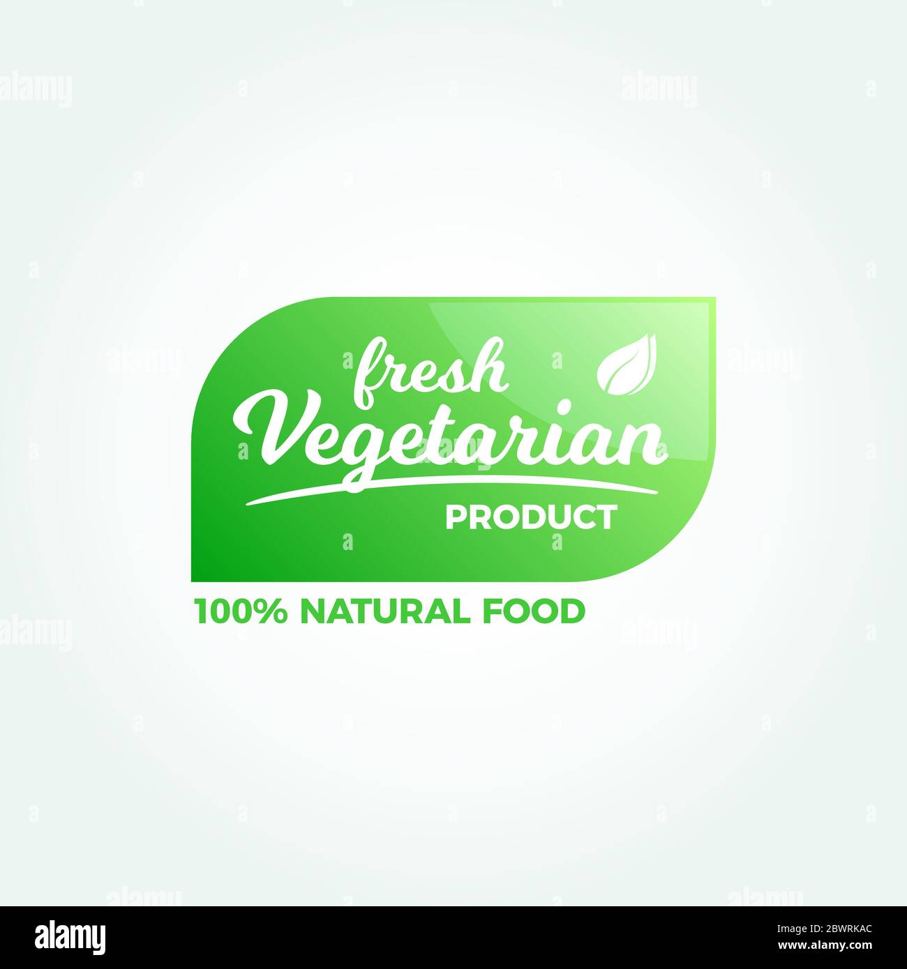 Fresh Vegetarian Natural Food Label Stock Vector Image & Art - Alamy