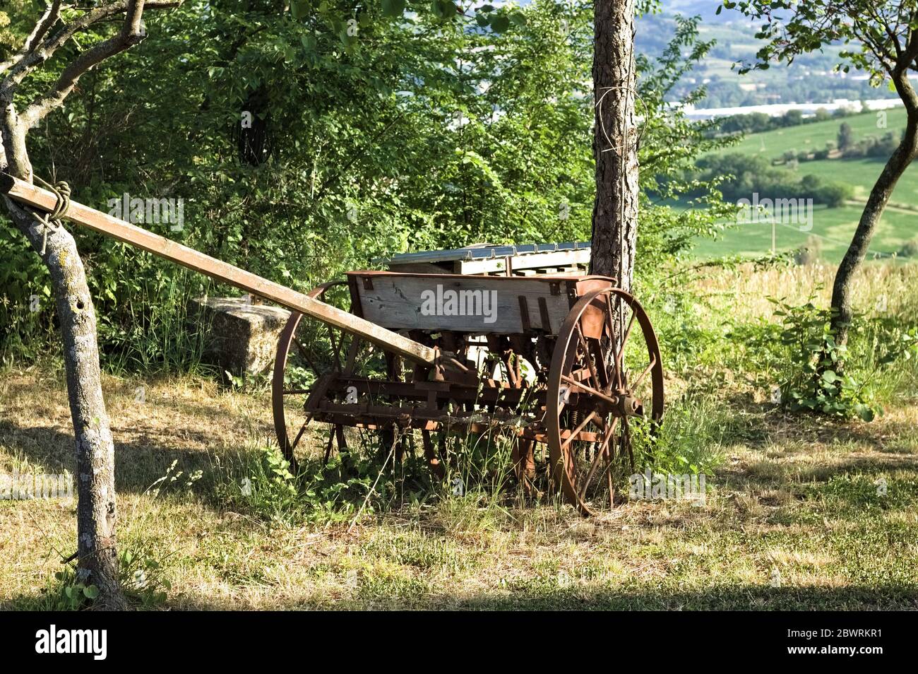 Rusty plough in a garden hi-res stock photography and images - Alamy
