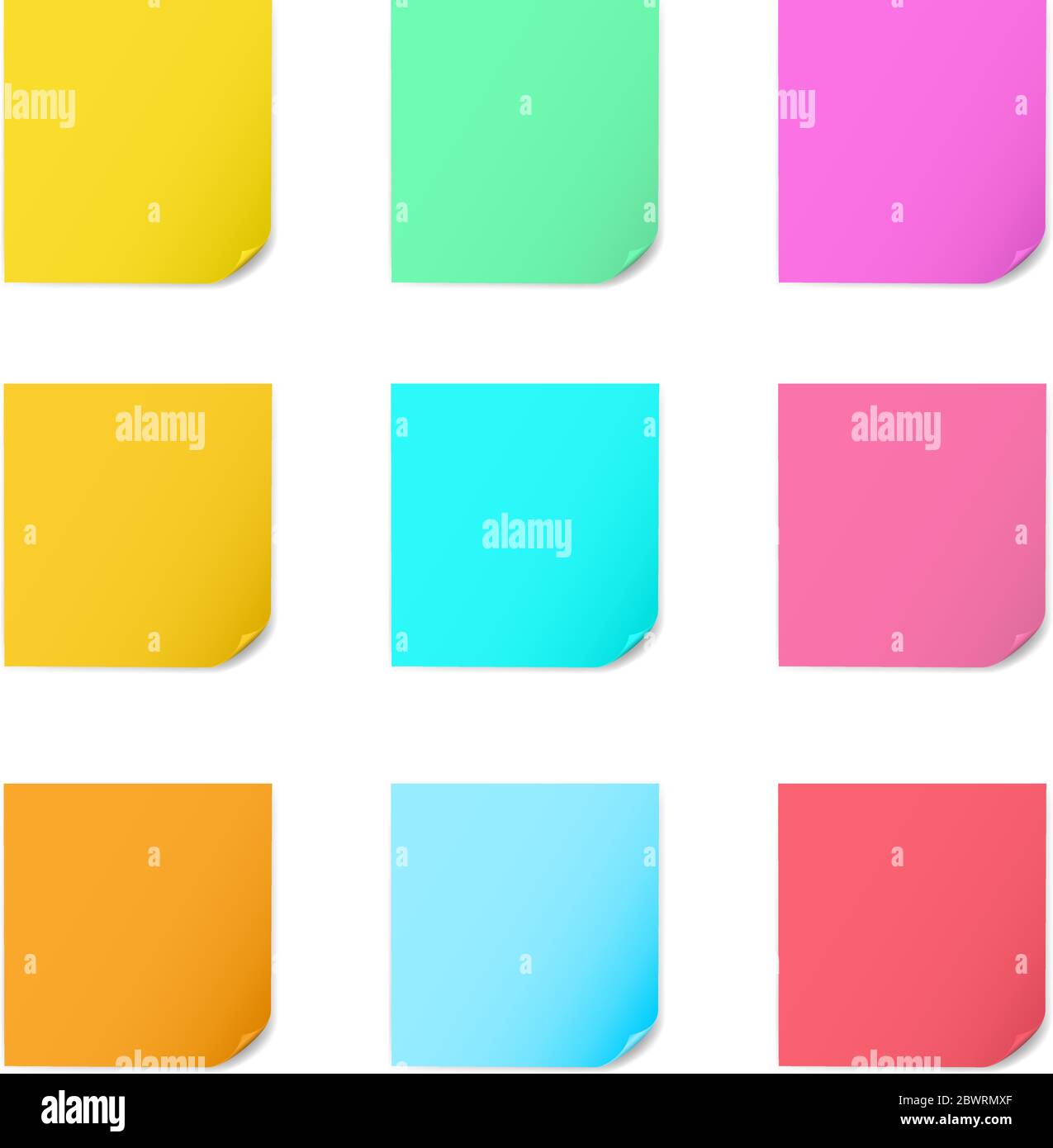 Paper Notes Set Stock Vector Image & Art - Alamy