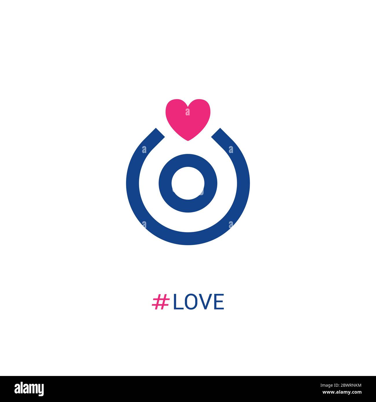Love Heart Logo Design Stock Vector Image & Art - Alamy