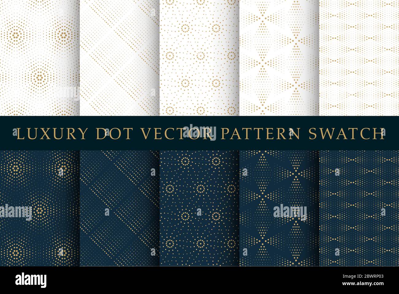 Golden luxury dot vector pattern swatch set Stock Vector Image & Art ...