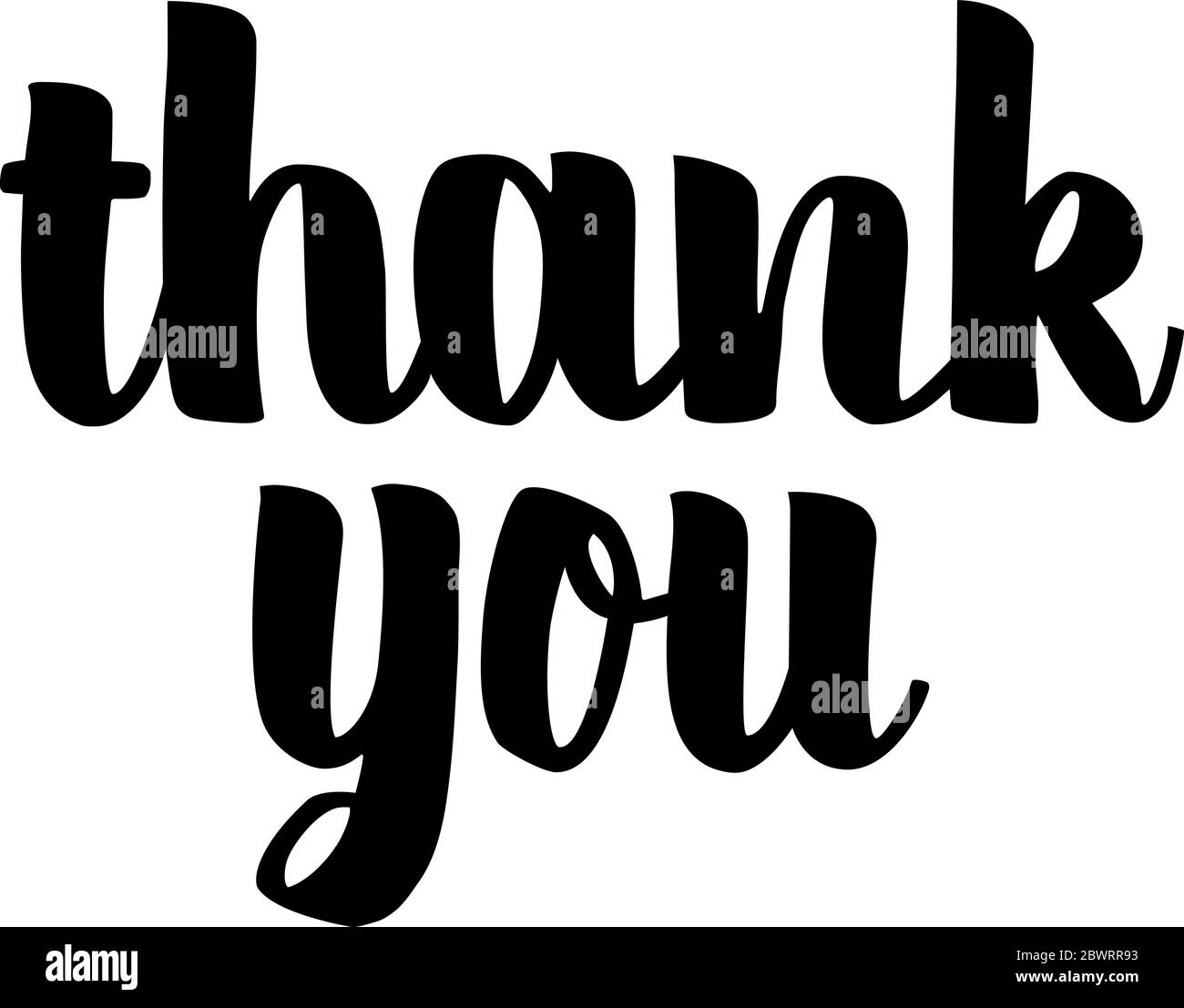 Thank You Lettering Stock Vector Image & Art - Alamy