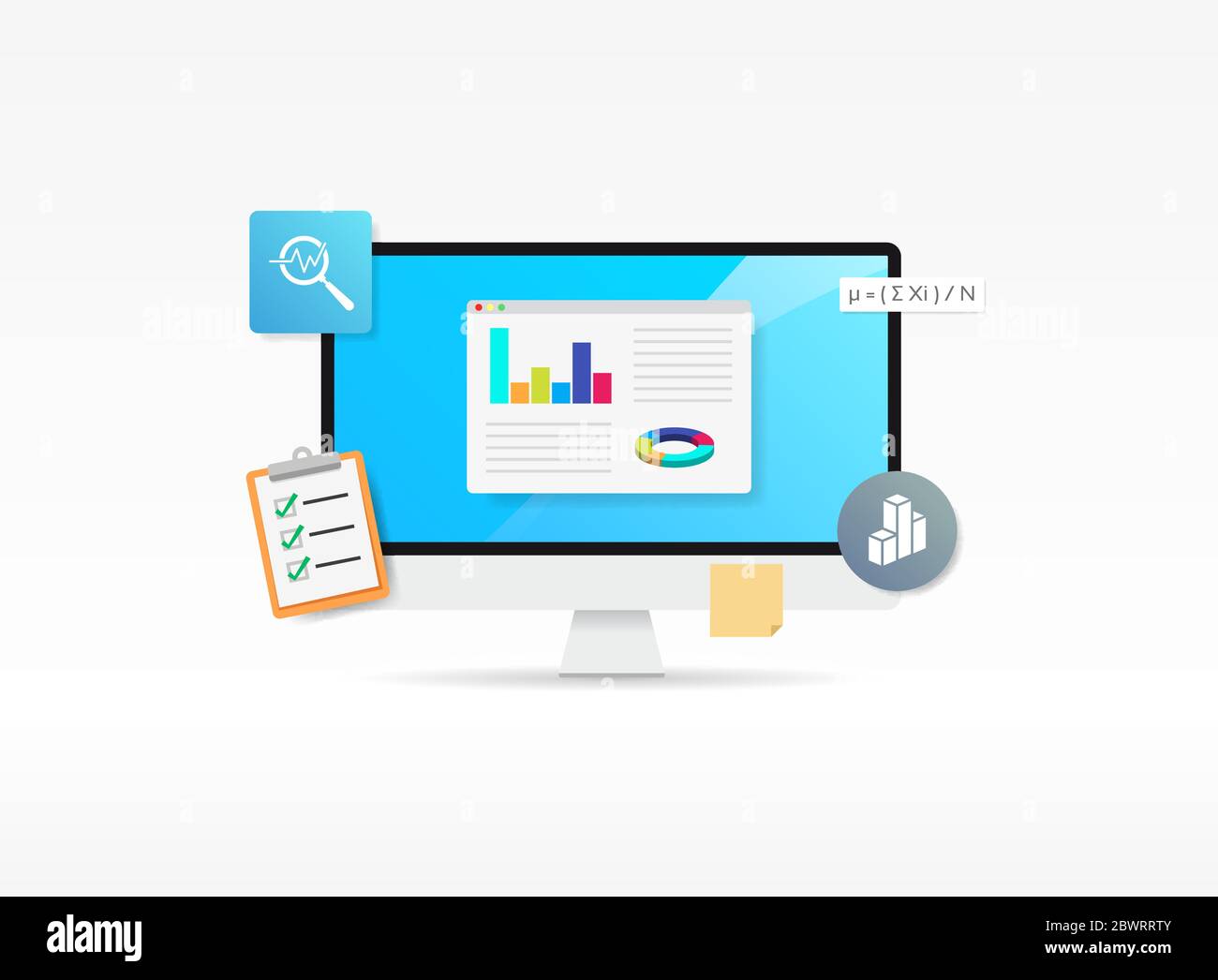 Business Computer Desktop Stock Vector Image & Art - Alamy