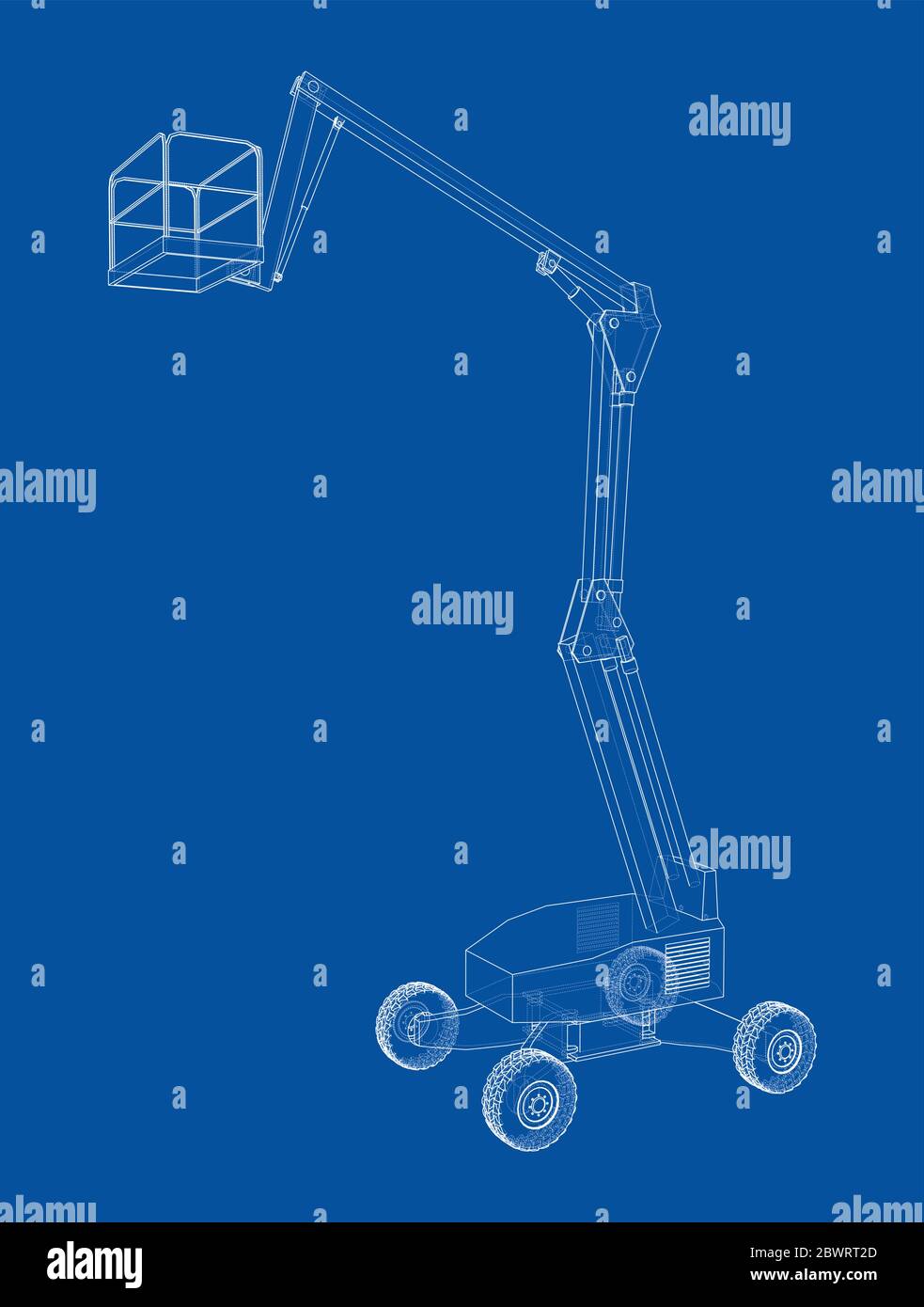 Aerial platform concept outline. Vector Stock Vector Image & Art - Alamy