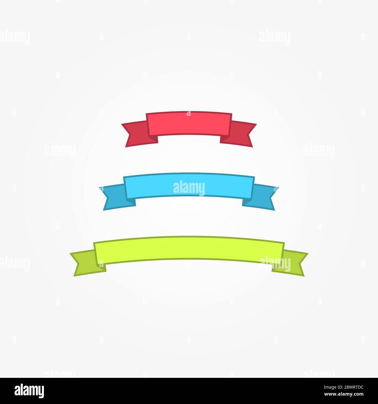 Flat banners ribbons web Stock Vector Images - Alamy